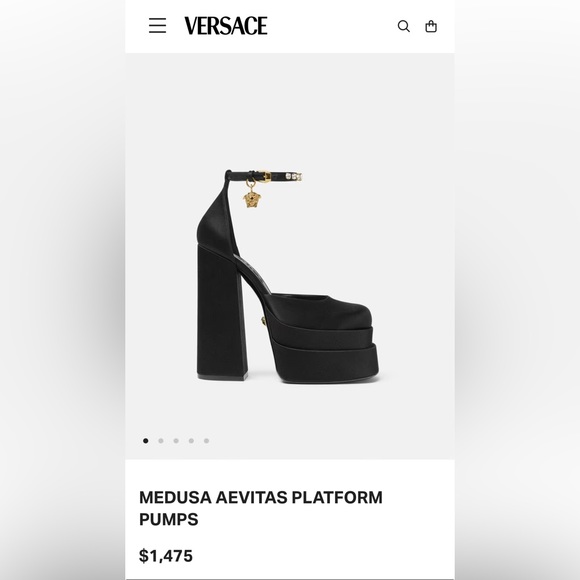Versace | Shoes | Versace Medusa Satin Pump | Poshmark